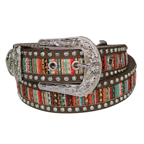 Angel Ranch | Accessories | Angel Ranch Ladies Multicolor Lace Belt ...